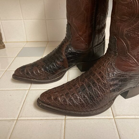 Tony Lama | Shoes | Tony Lama Hornback Lizard Usa Leather Cowboy Boots ...